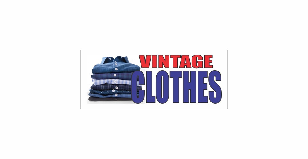 VINTAGE CLOTHES Banner Sign - Etsy