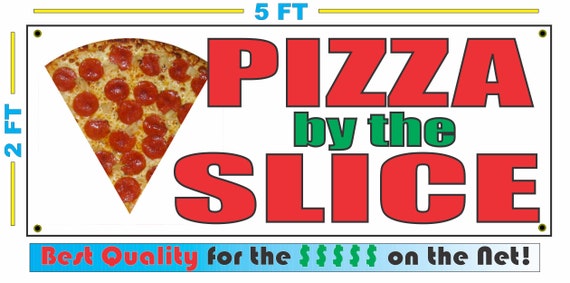 Pizza by the Slice Banner Sign | Etsy