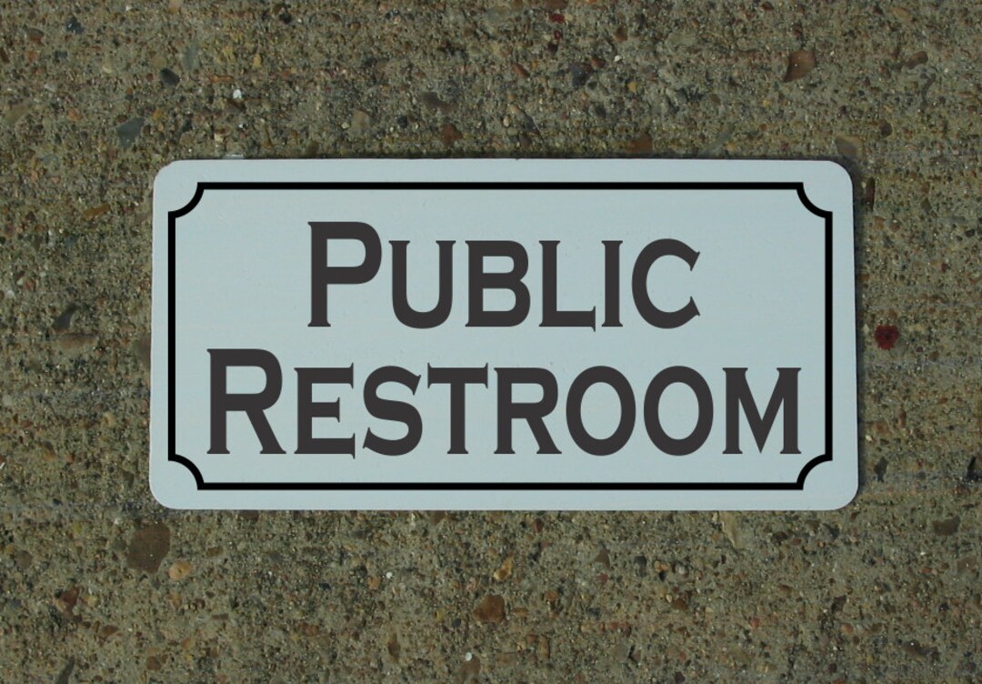PUBLIC RESTROOM Metal Sign - Etsy