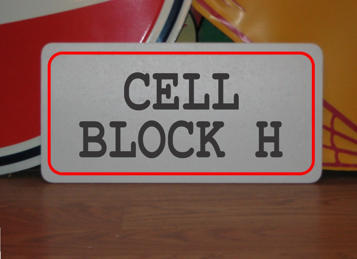 Cell Block H Metal Sign or Any Custom Letter - Etsy