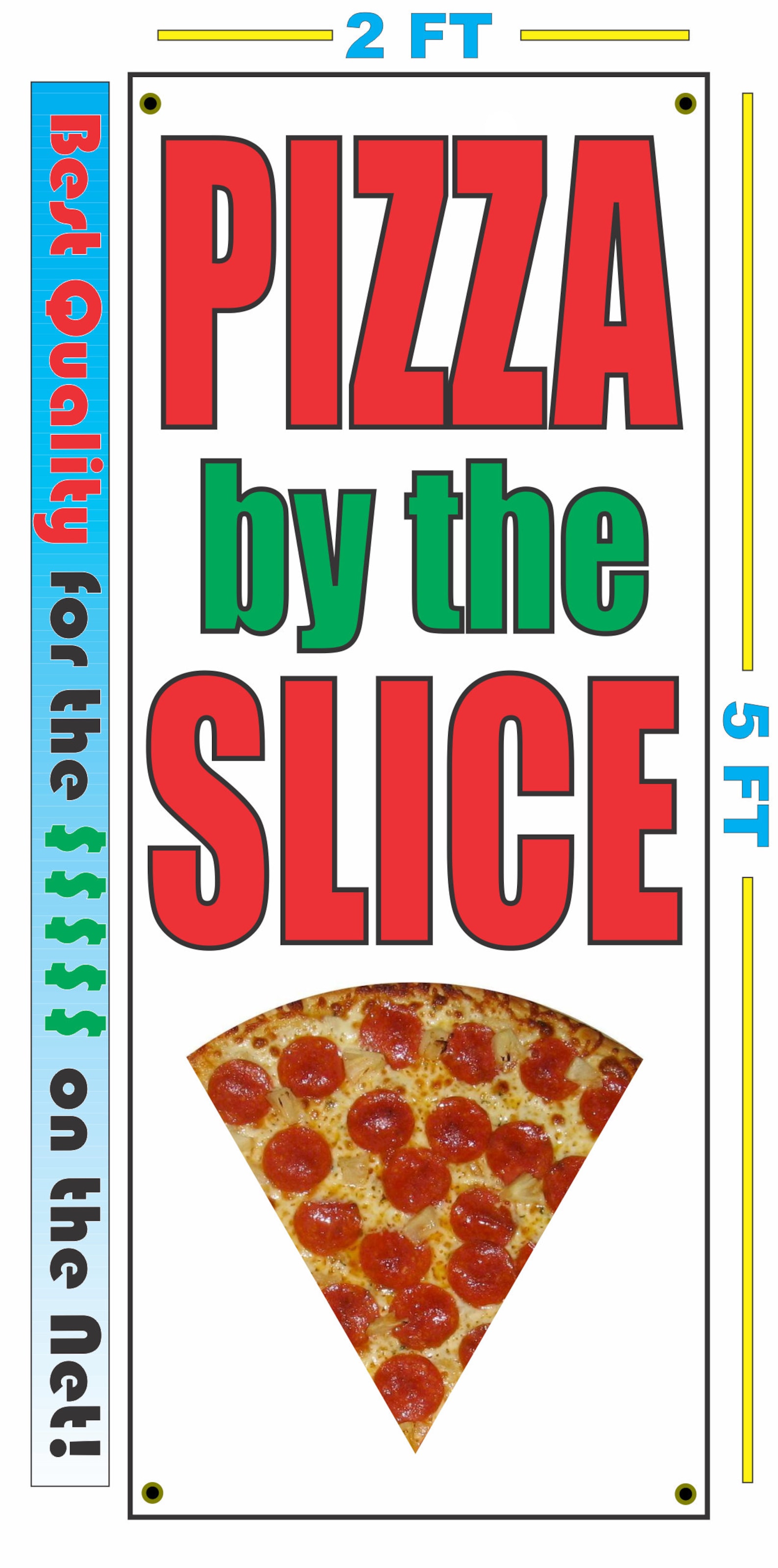 Pizza by the Slice Vertical Banner Sign - Etsy