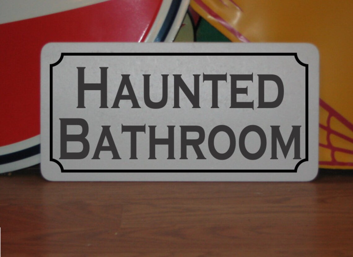 HAUNTED BATHROOM Metal Sign for Haunted House Halloween Ghost - Etsy