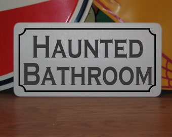 Ghost Bathroom Sign - Etsy