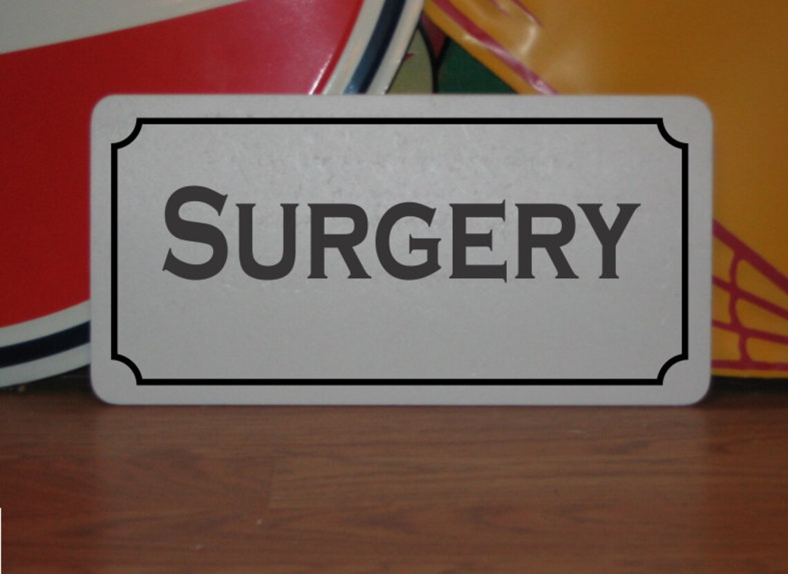 Surgery Metal Sign Hospital er | Etsy