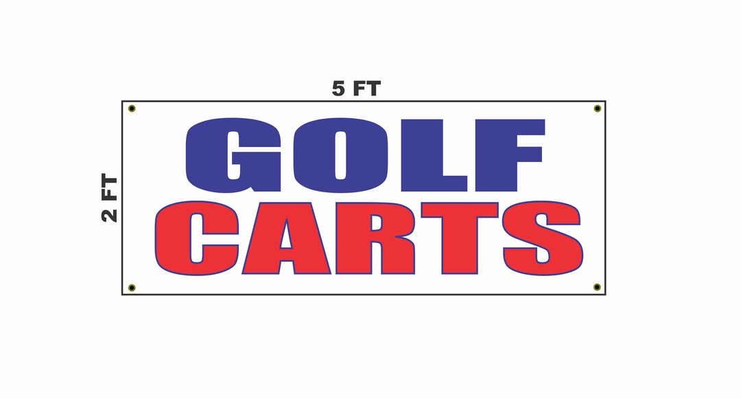 GOLF CARTS Banner Sign - Etsy