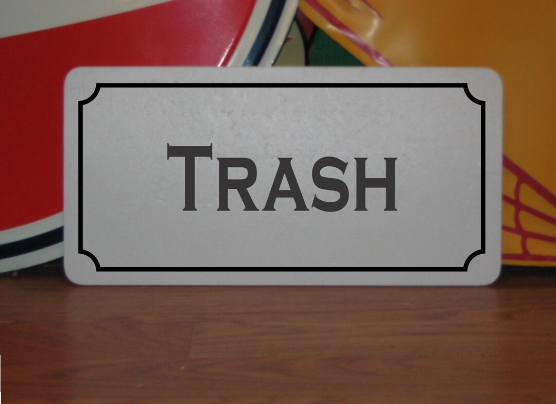 Trash Metal Sign - Etsy