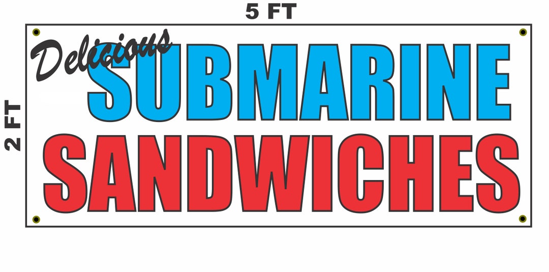 Submarine Sandwiches Banner Sign - Etsy