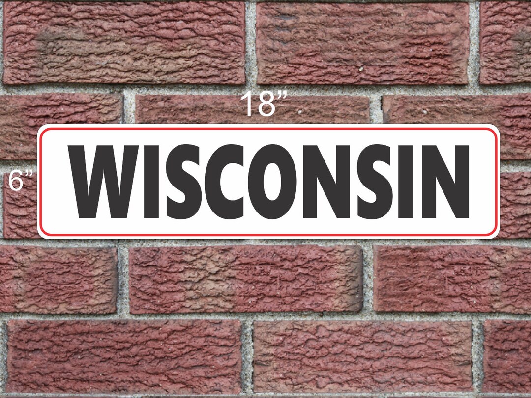 WISCONSIN Metal Sign - Etsy