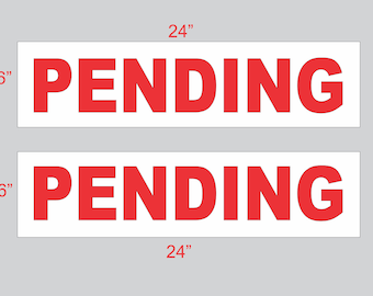 Real Estate Pending Sign - Etsy