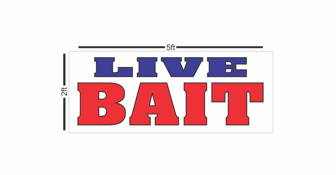 Live Bait Banner Sign - Etsy