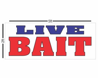 Bait and Tackle Wood Sign, Live Bait Decor, Fishing Lover Gift, Custom ...