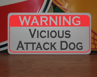 Vicious Dog Sign | Etsy