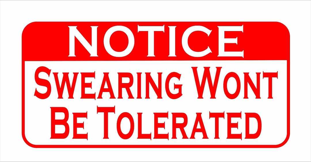 Swearing Wont Be Tolerated Metal Sign for Golf Course Club Bar - Etsy
