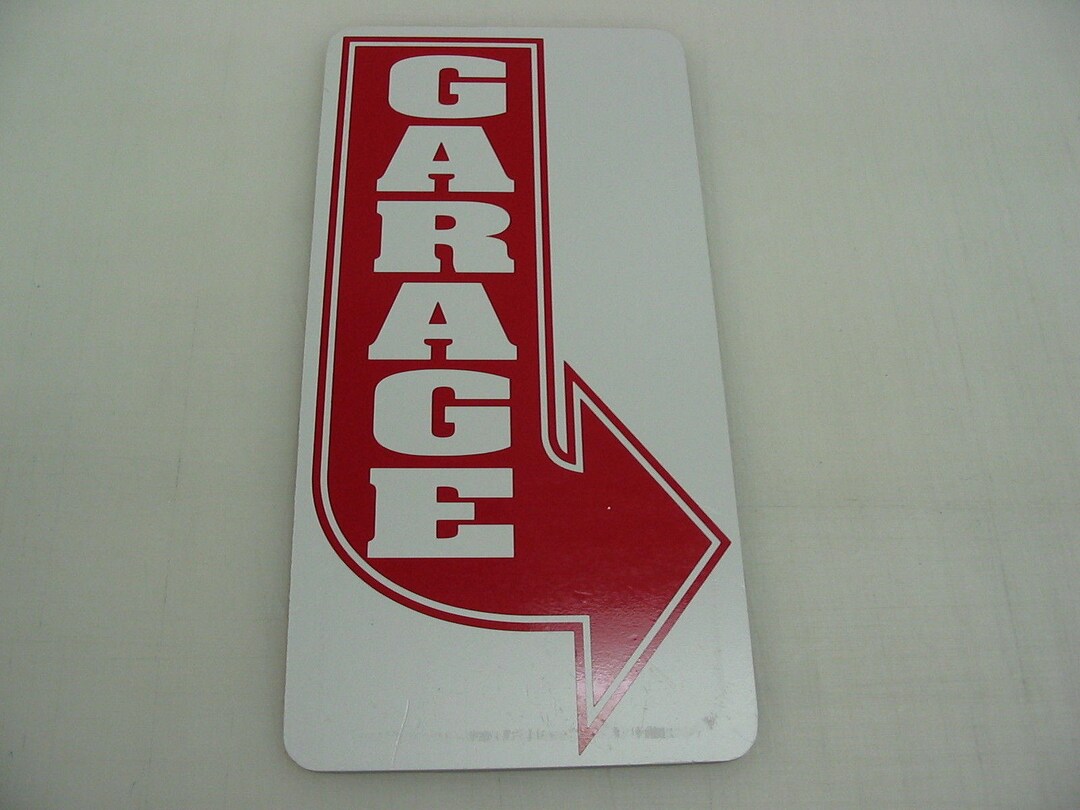 Vintage Style "garage" Metal Sign, Red Arrow Art Deco - Etsy