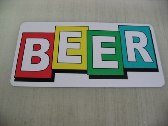 Retro Art Deco BEER Metal Sign - Etsy