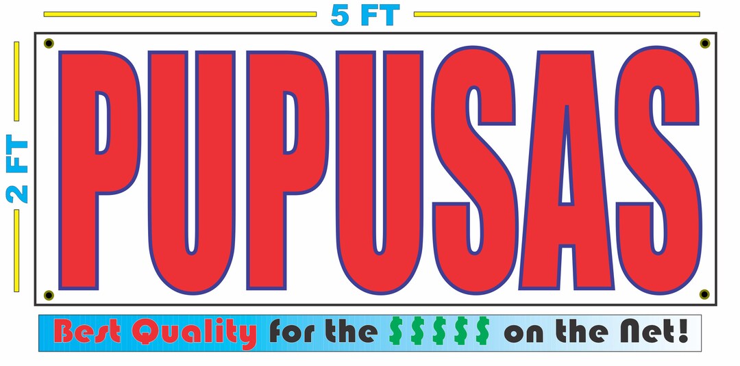 PUPUSAS Banner Sign - Etsy