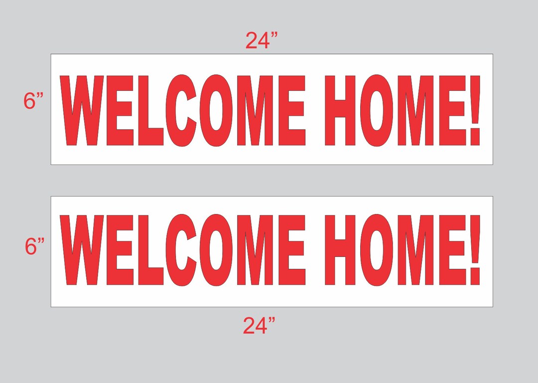 6x24 WELCOME HOME Red & White Real Estate Rider Sign Buy 1 Get 1 FREE ...