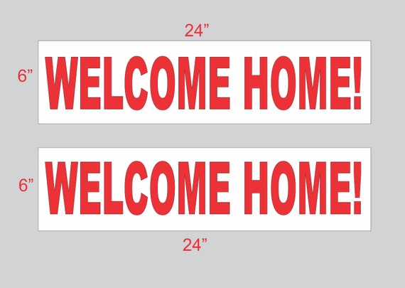 6x24 WELCOME HOME Red & White Real Estate Rider Sign Buy 1 Get | Etsy