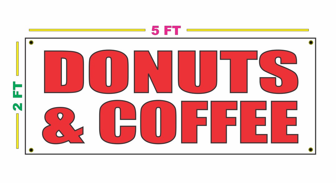 Donuts & Coffee Banner Sign - Etsy