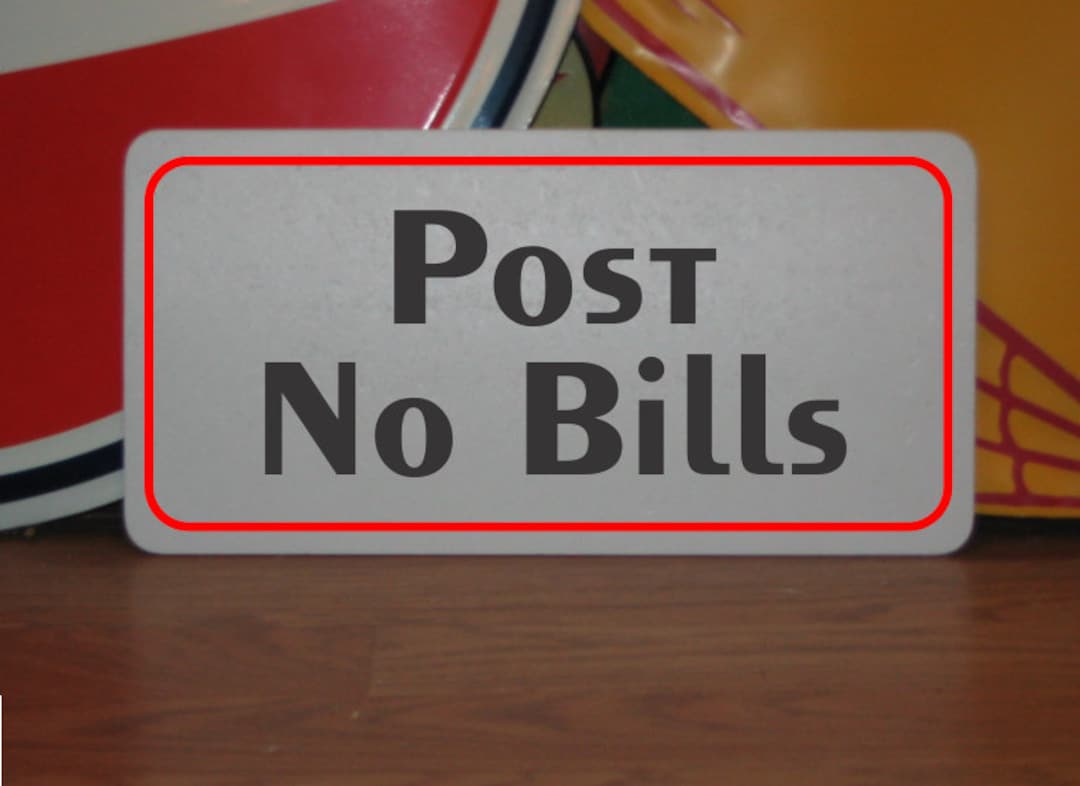 Post No Bills Metal Sign - Etsy