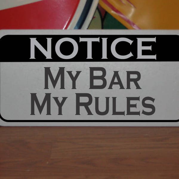 Bar Rules Sign - Etsy