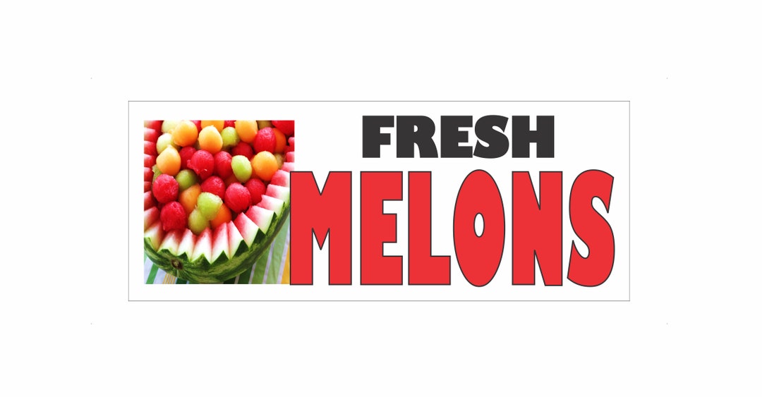 FRESH MELONS Banner Sign - Etsy