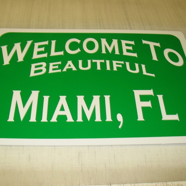 Welcome to Miami Sign - Etsy