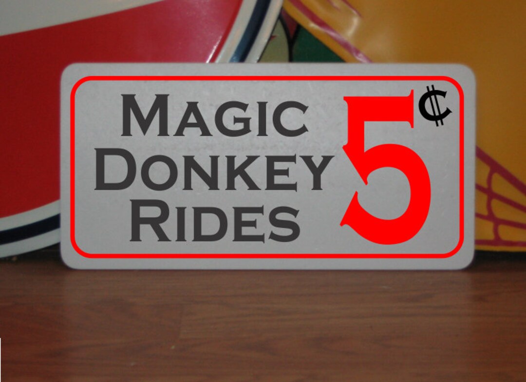 Magic Donkey Rides Metal Sign - Etsy