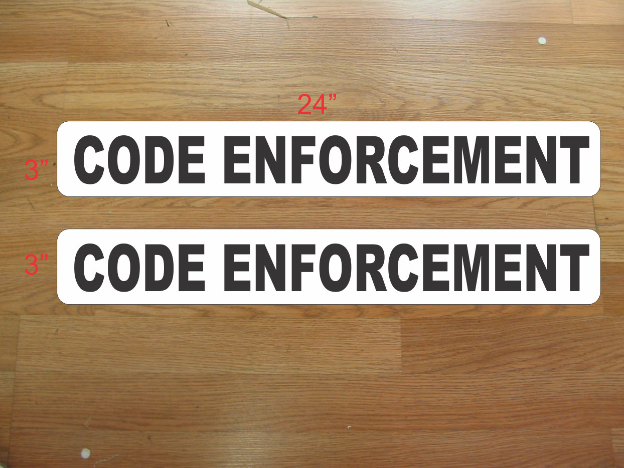 CODE ENFORCEMENT Magnetic Signs to Fit Car, Tow Truck, Van Suv Us Dot ...
