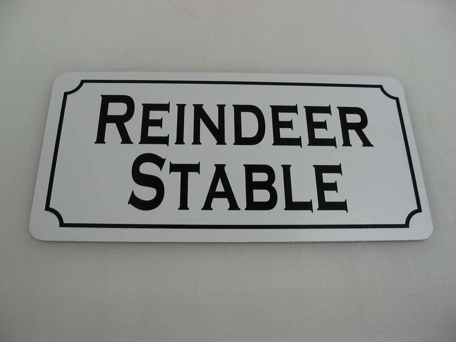 REINDEER STABLE Metal Sign - Etsy