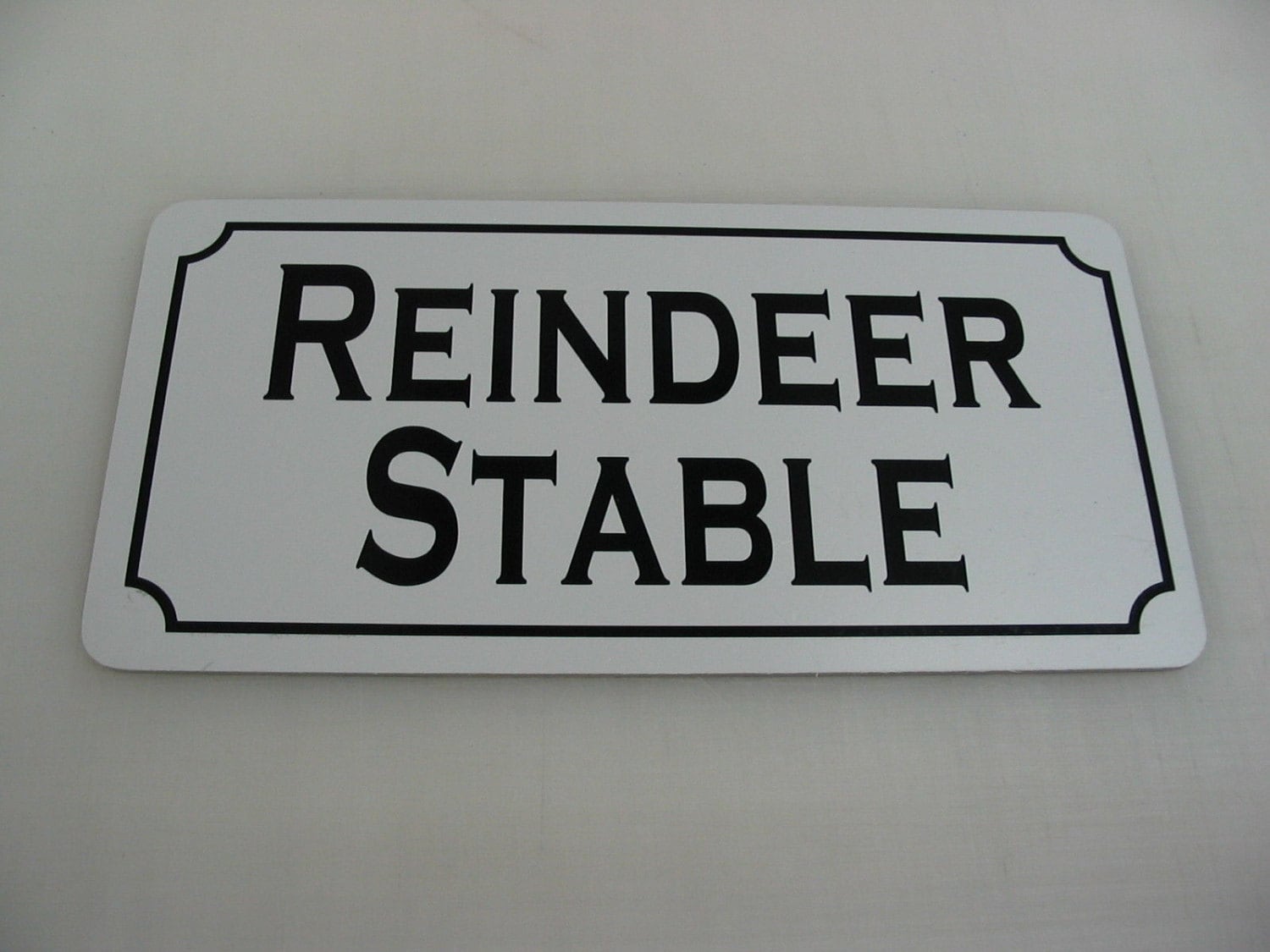 REINDEER STABLE Metal Sign - Etsy