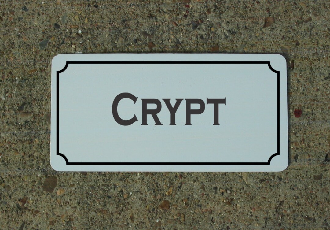 CRYPT Metal Sign for Vintage Funeral Home Cemetary Grave Yard Haunted ...