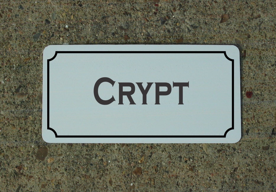 CRYPT Metal Sign for Vintage Funeral Home Cemetary Grave Yard | Etsy