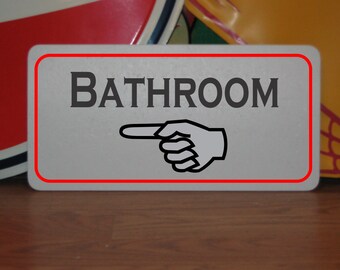 Restroom Finger Sign - Etsy