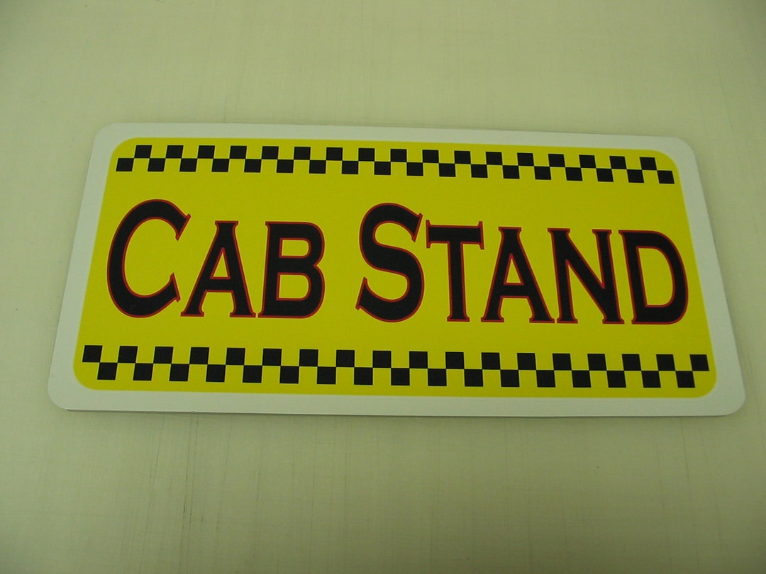 CAB STAND Metal Sign - Etsy