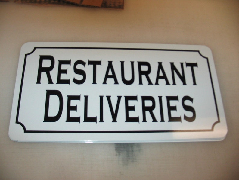 RESTAURANT DELIVERIES Metal Sign for Kitchen Decor Concession Trailer ...