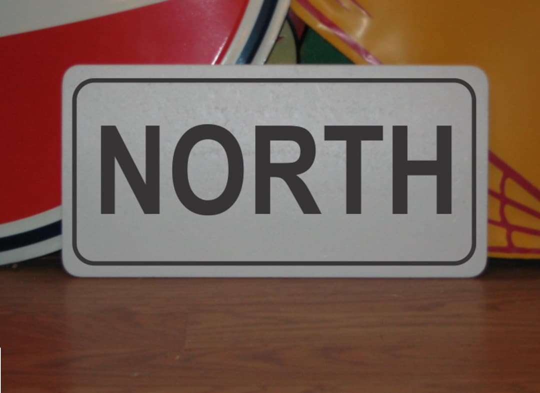 NORTH Metal Sign Highway Street Road Design Airport Runway - Etsy