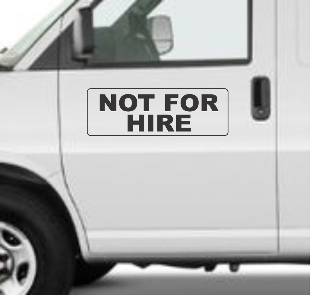 Black 6"x18" Not for Hire Magnetic Vehicle Signs 4 Car Van SUV or Truck ...