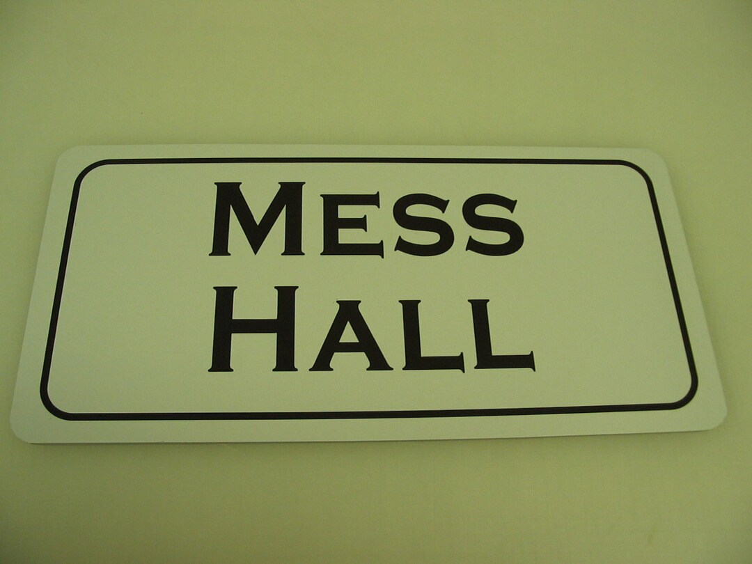 MESS HALL Metal Sign for Kitchen Decor - Etsy