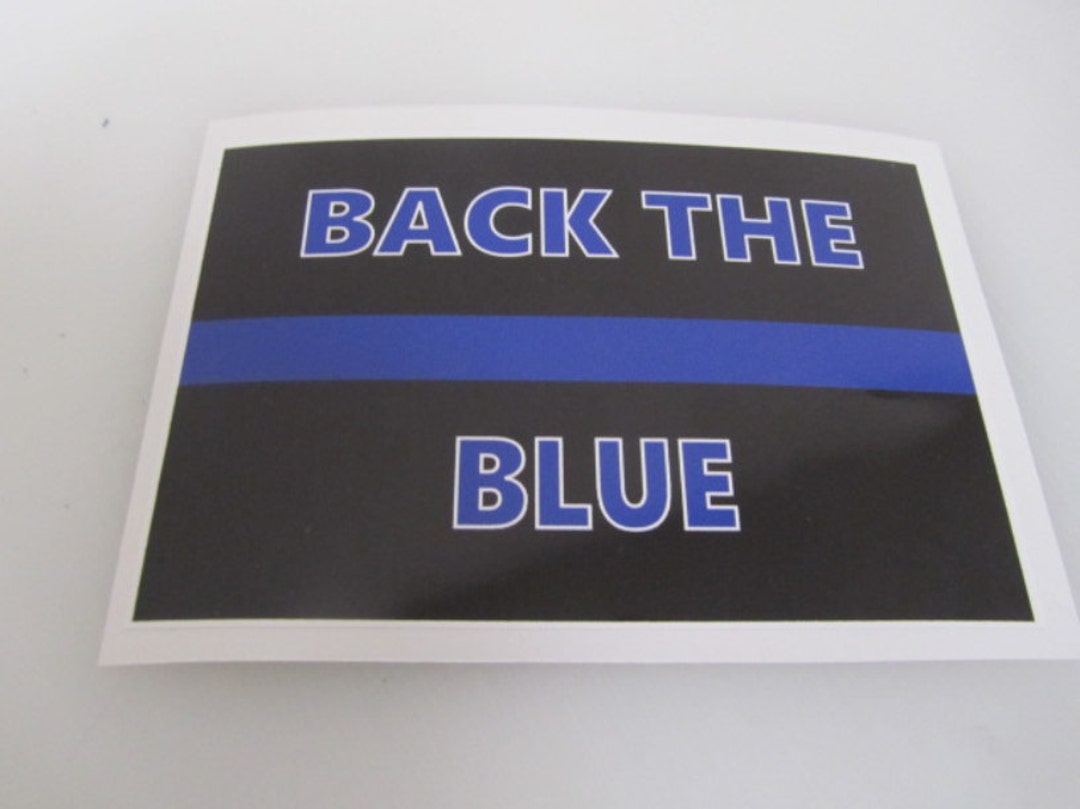 THIN BLUE LINE Back the Blue Decal Window Bumper Sticker Buy 1 Get 1 ...