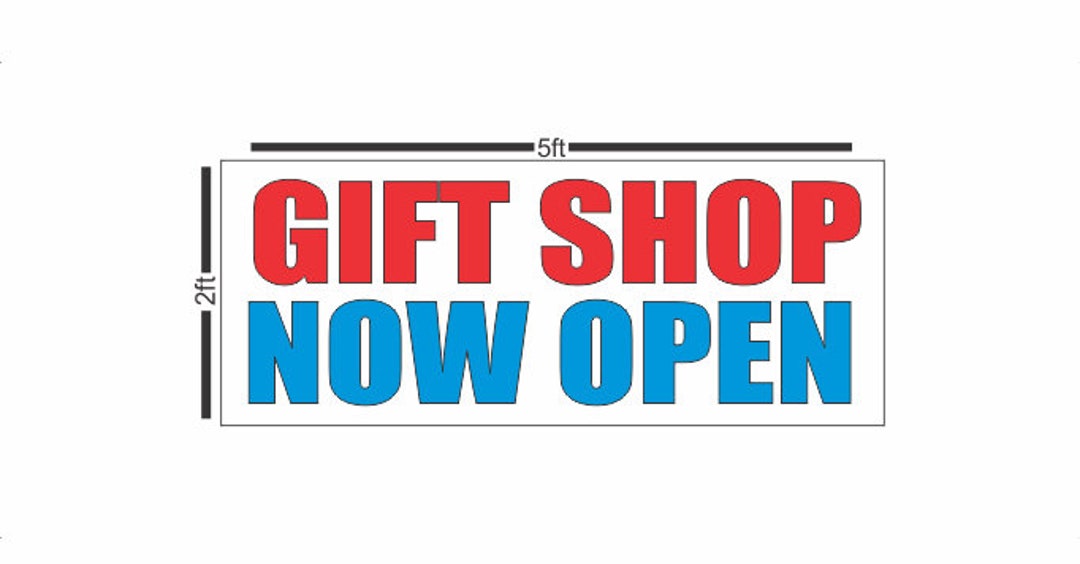 Gift Shop Now Open Banner Sign - Etsy
