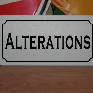 ALTERATIONS Metal Sign - Etsy