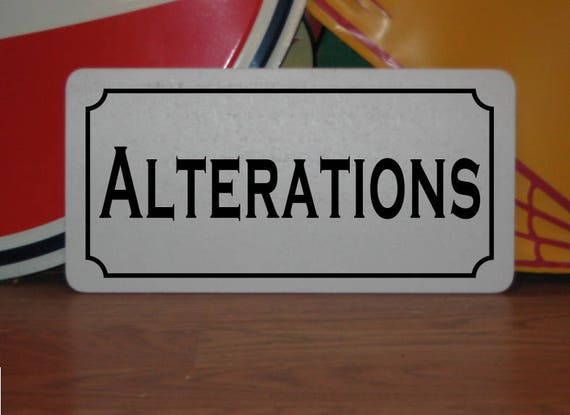 ALTERATIONS Metal Sign | Etsy