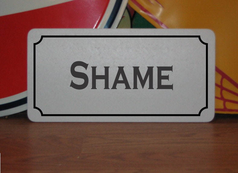 SHAME METAL SIGN Funny Demotivational Goth Decor | Etsy