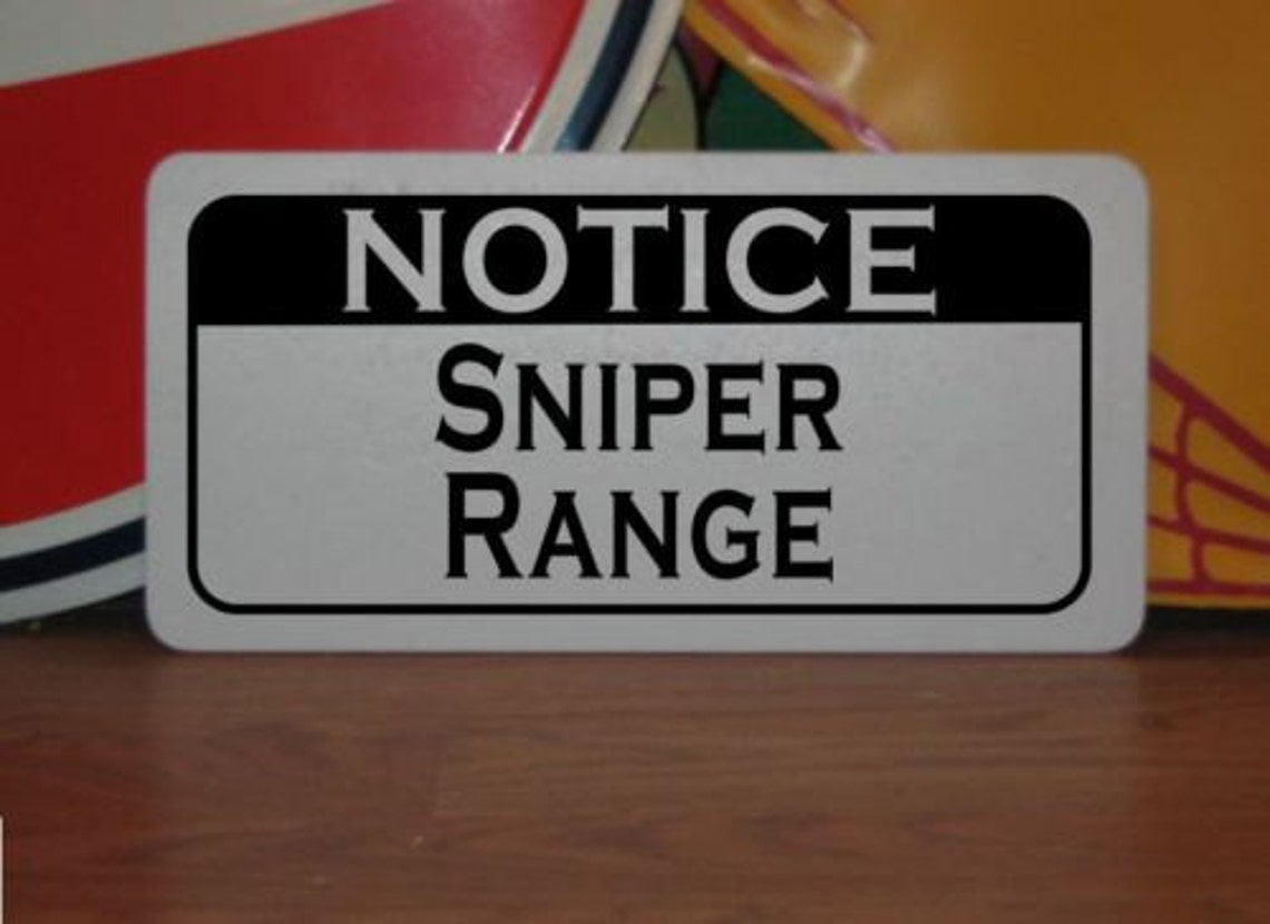 SNIPER RANGE Metal Sign for Farm Ranch Back Yard Gun | Etsy