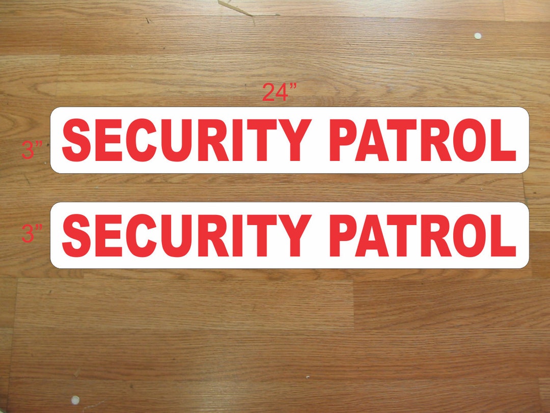 Red Magnetic Security Patrol Car Signs (pair, 3x24 Inch) - Etsy