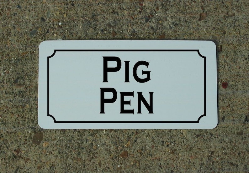 PIG PEN Metal Sign for Farm Ranch or Kids Bedroom Bathroom - Etsy