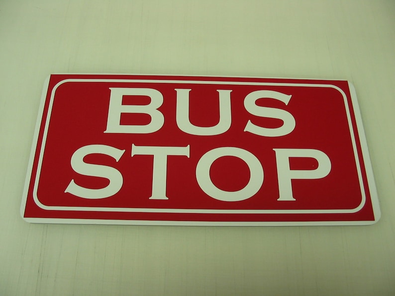 BUS STOP Metal Sign 6x12 40'S 50'S | Etsy