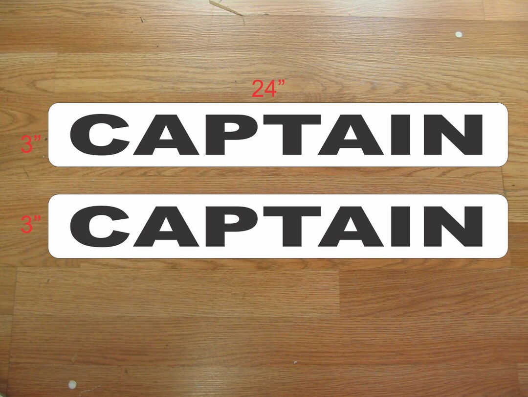 2 CAPTAIN Magnetic Signs 3"x24" Police Sheriff Constable 1 Pair 4 Car ...