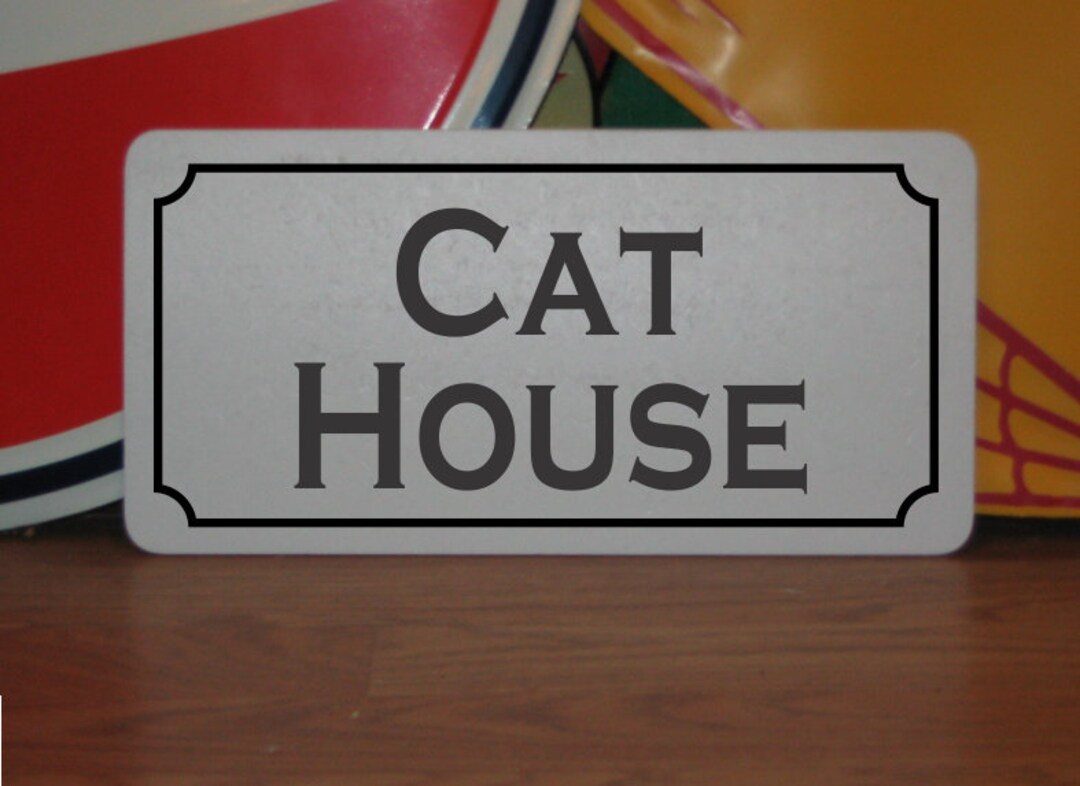 CAT HOUSE Metal Sign for Kennel Toy - Etsy